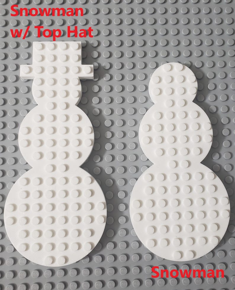 3D Printed Lego® Brick Compatible Snowman | Holiday Décor | Unique ...