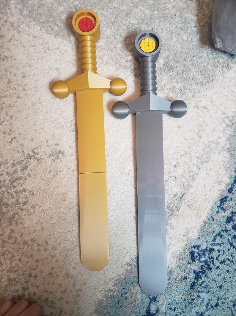 3D Printed Scaled Lego®-inspired OG Sword | Custom Color Option | Lego ...