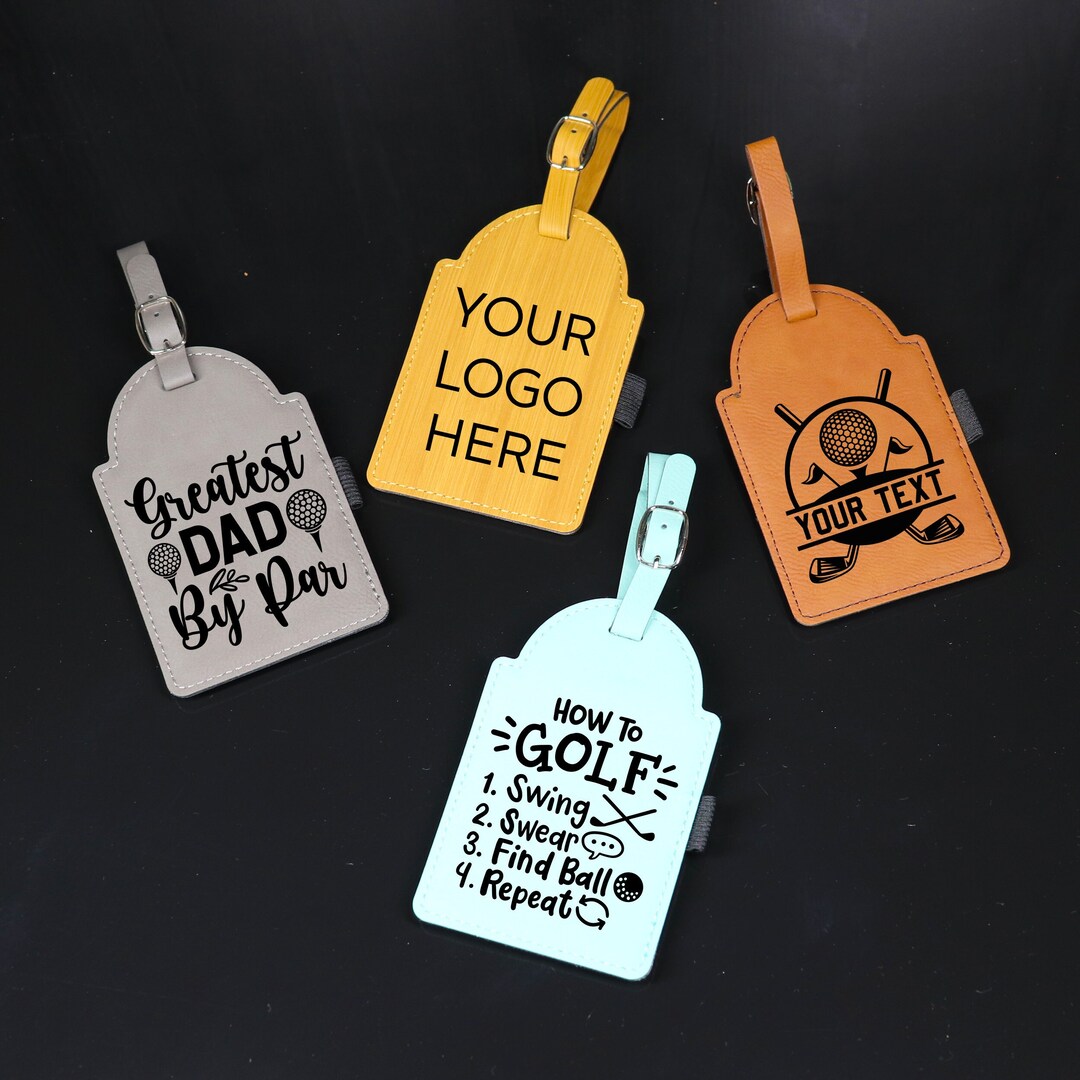 Golf Bag Tag, Golf Gifts for Men, Golf Ball Tee Holder, Engraved Golf ...
