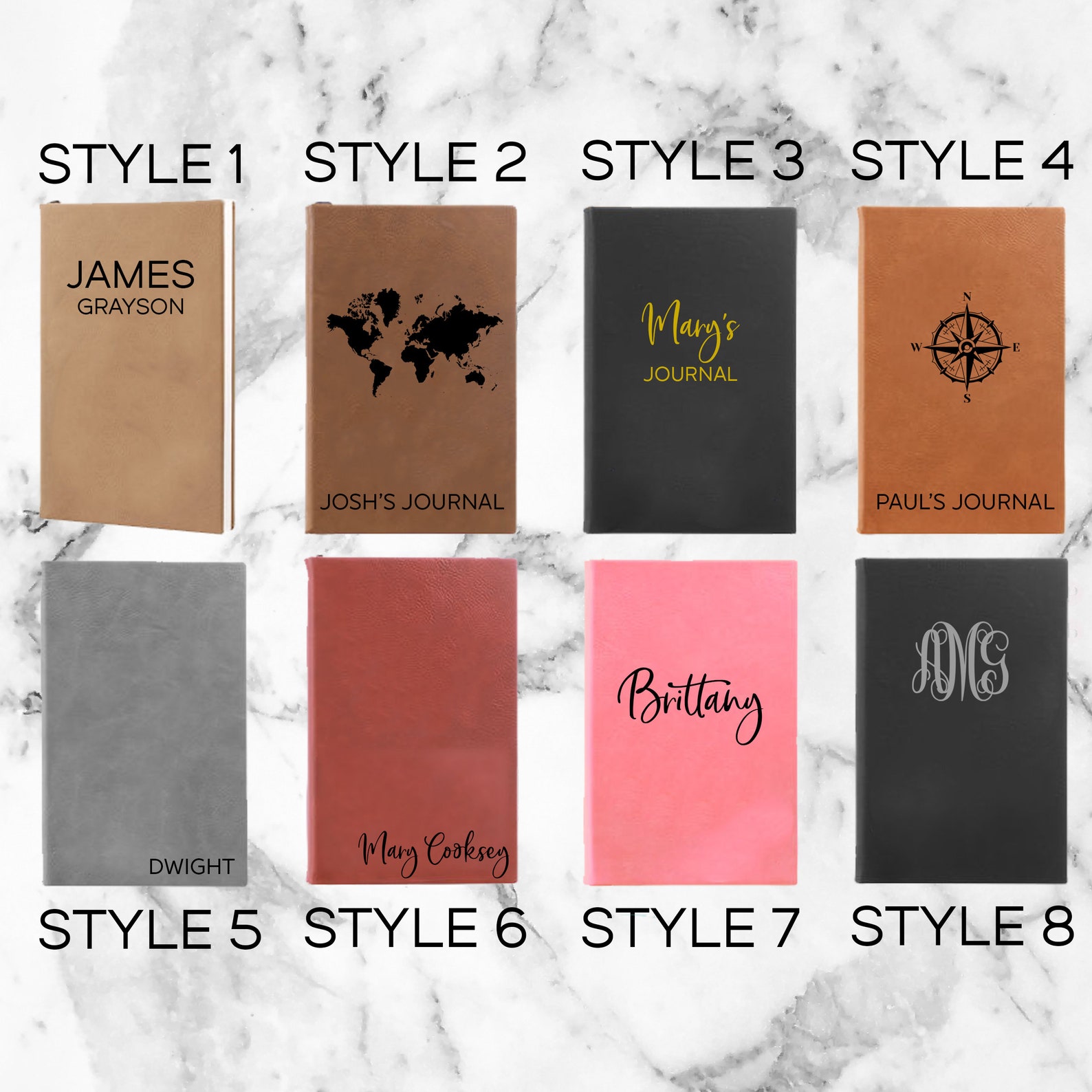 Personalized Journal Custom Journal Engraved Journal Brown | Etsy