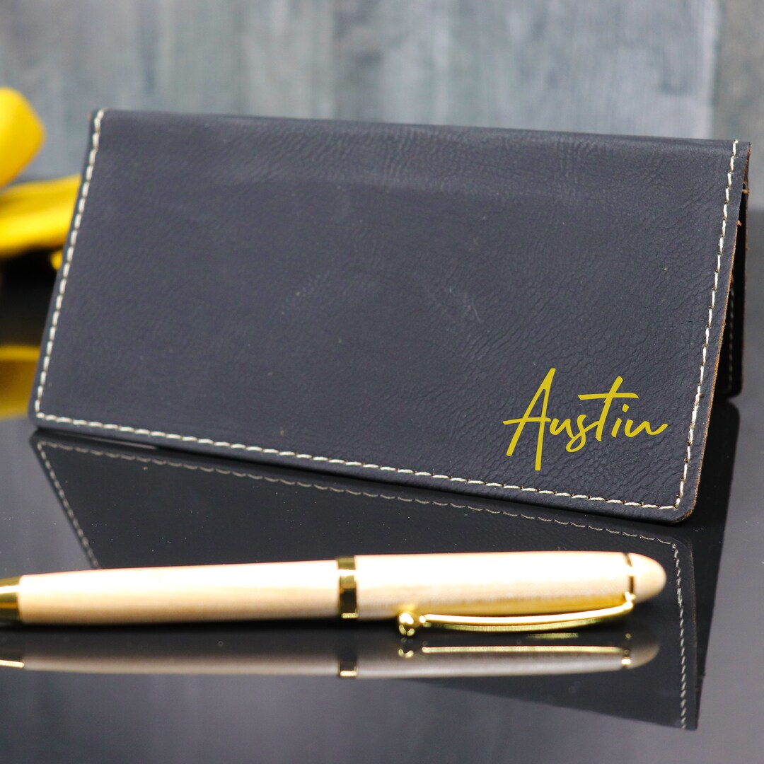 Personalized Checkbook Cover, Leather Checkbook, Checkbook Wallet and ...