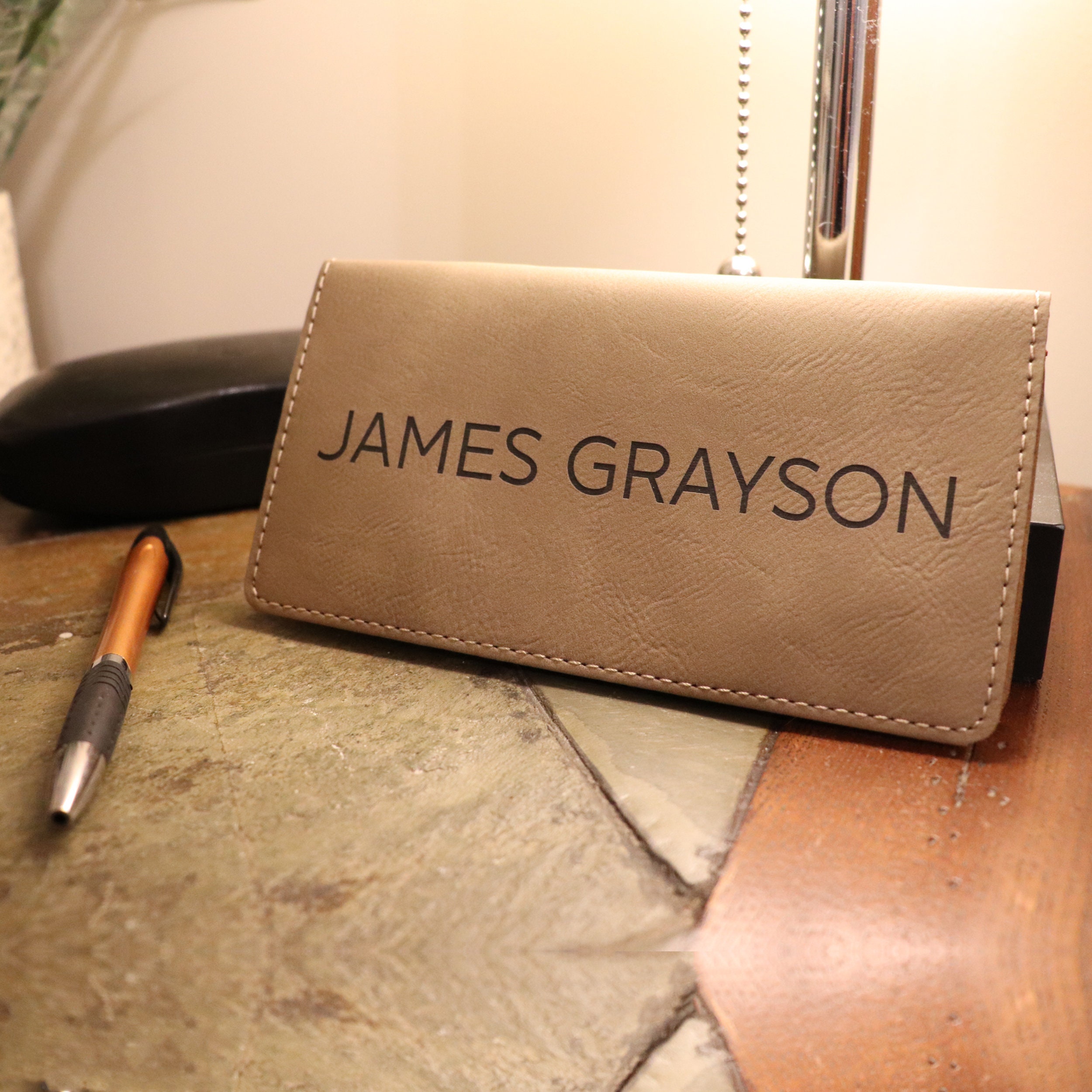 Personalized Checkbook Covers Leather Check Wallet Engraved - Etsy
