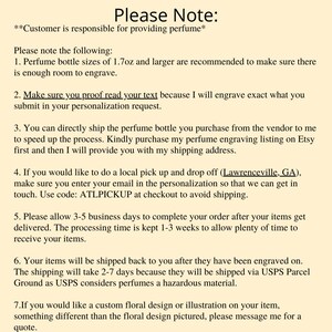 Floral Perfume Bottle Hand Engraving -cologne Bottle Engraving |wedding ...