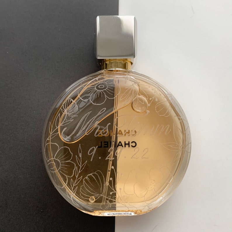 Floral Perfume Bottle Hand Engraving cologne Bottle Engraving - Etsy