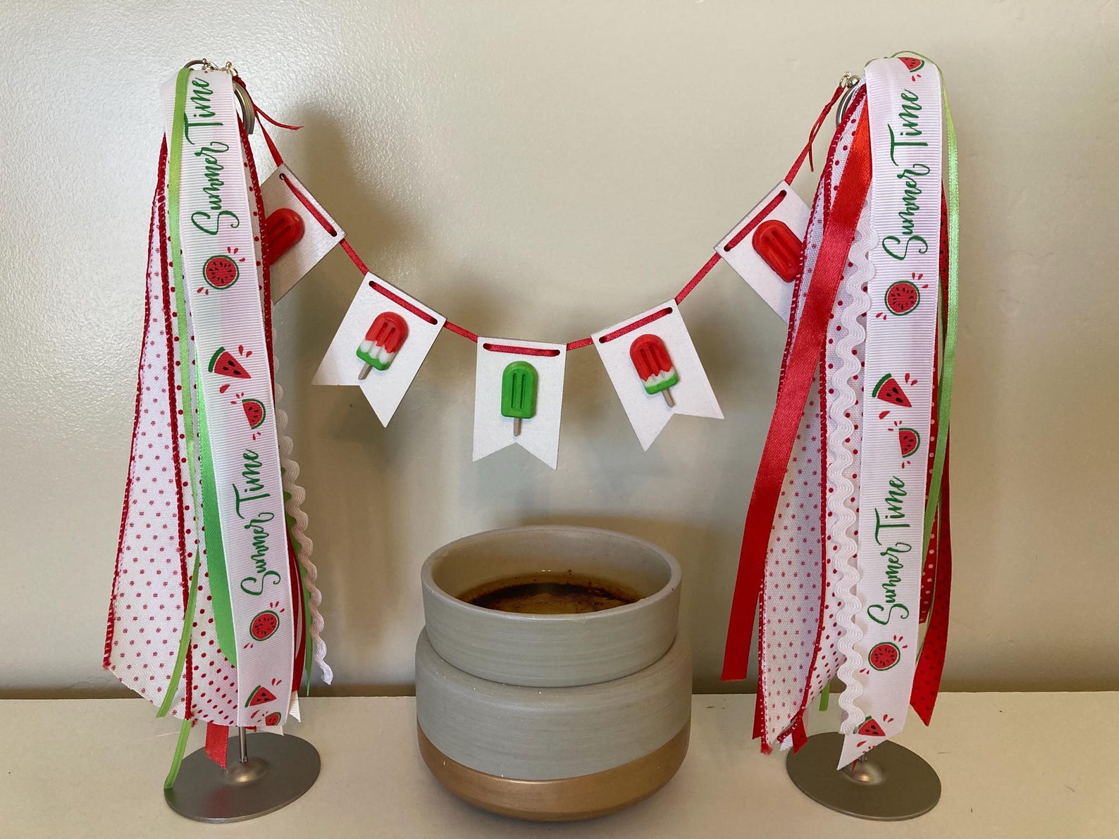 Summertime | Watermelon | Ribbon | Bundle | Banner | Stands | Party - Etsy