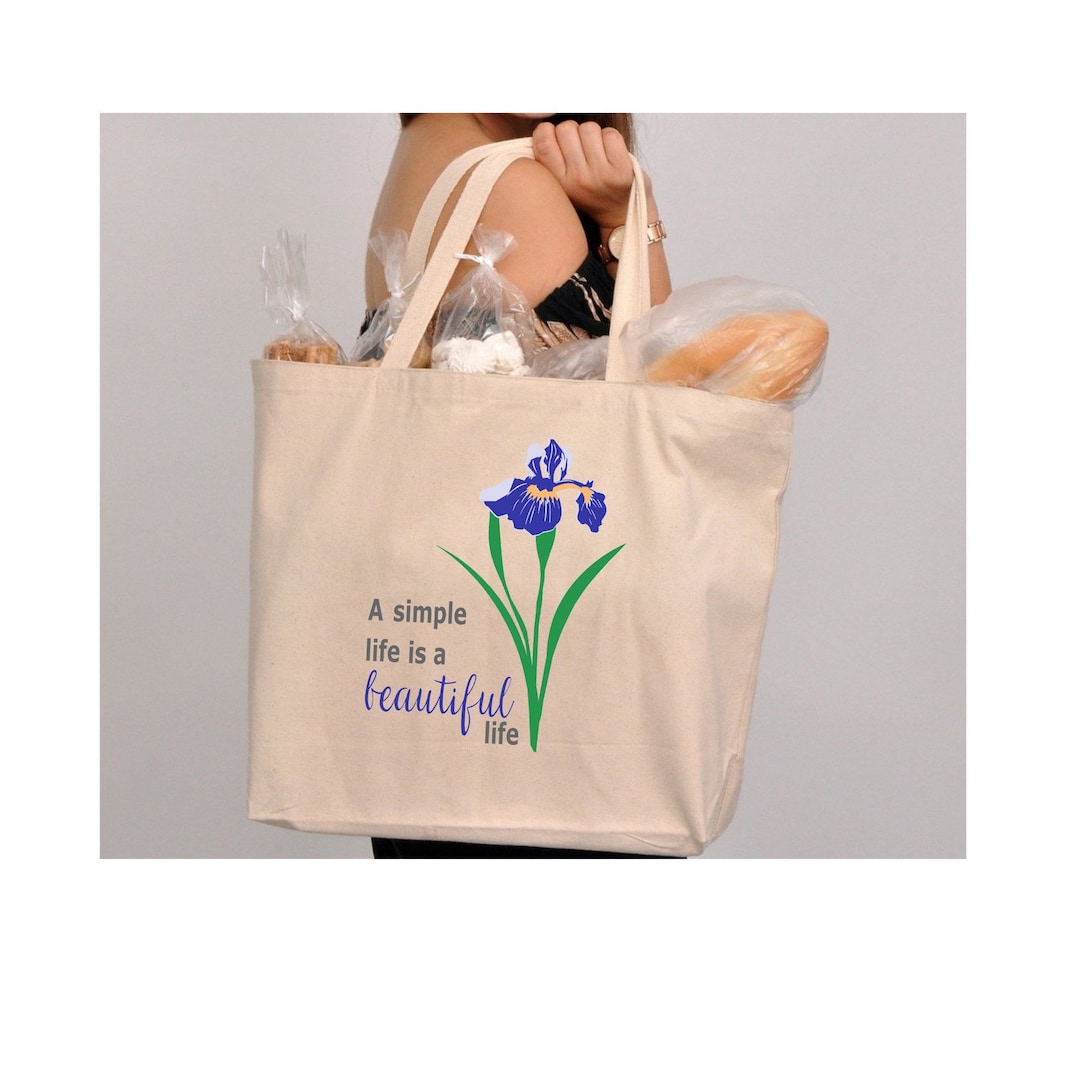 A Simple Life is A Beautiful Life Reusable Garden Club Market Beach ...