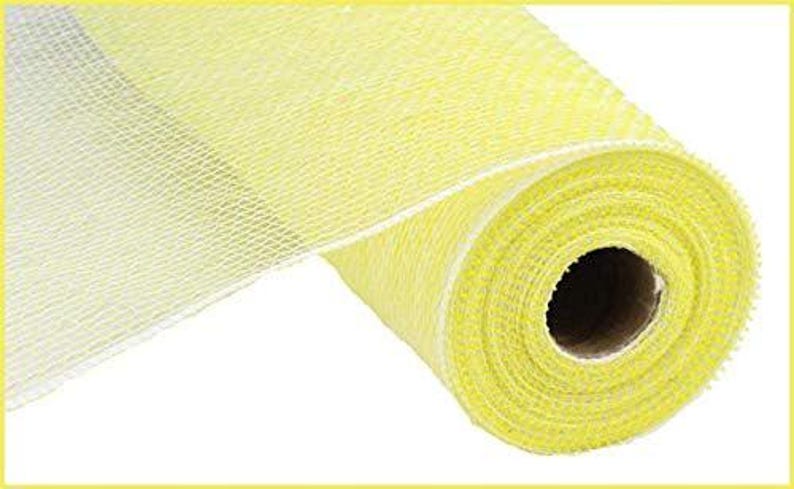 Iridescent Pastel Yellow/white Deco Mesh 10.5" X 10 Yards - Etsy
