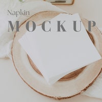 Napkin Mockup, Paper Napkin Mockup, Cocktail Napkin Mockup, Wedding ...