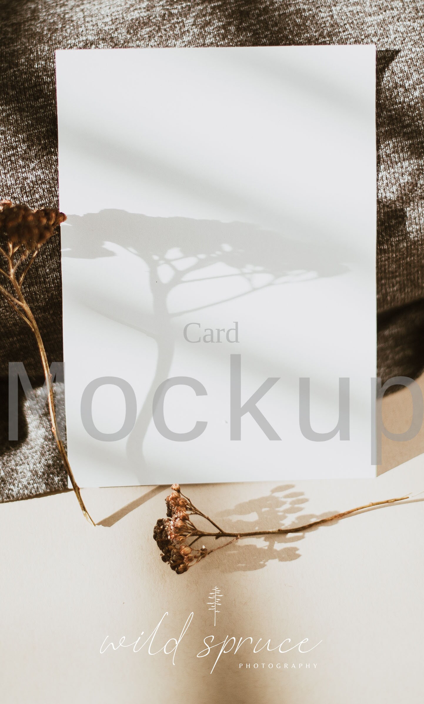 Neutral Wedding Invitation Mockup - Warm Tone Blank Card (JPG & PSD) - Etsy