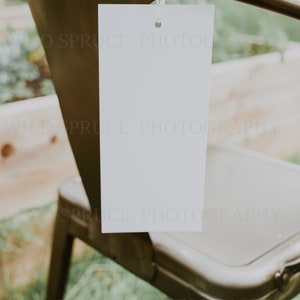 Chair Tag Mockup | 4x8” Card | Elegant Minimalist Wedding Mockup ...