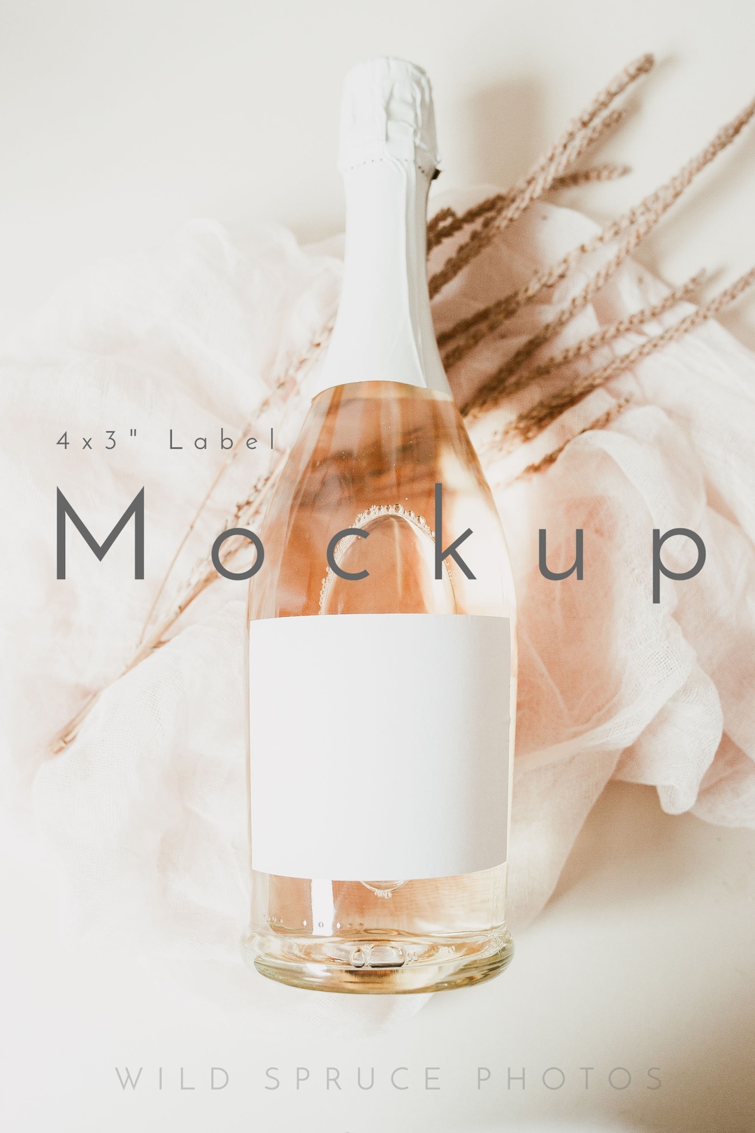 Boho Champagne Label Mockup, Champagne Label Mockup, Bachelorette ...