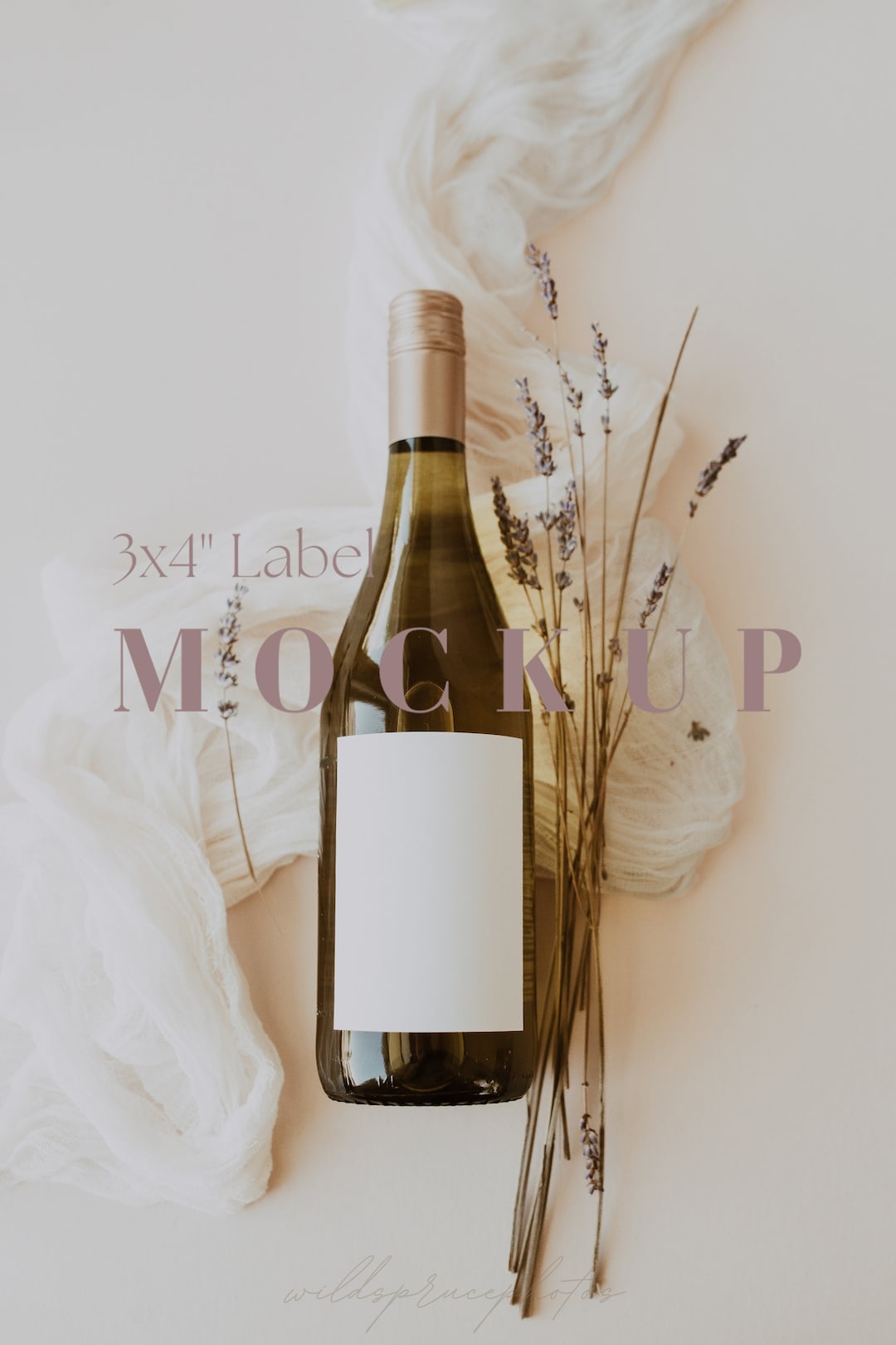 3x4 Wine Label Mockup, Wine Label Mockup, White Wine Mockup, White ...