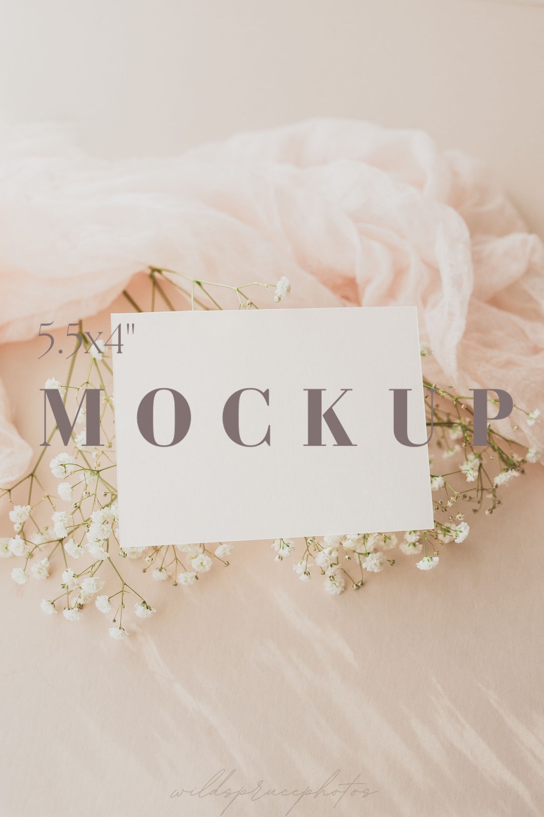 5.5x4" Greeting Card Mockup, 5.5x4" Details Card Mockup, 5.5x4" Card ...