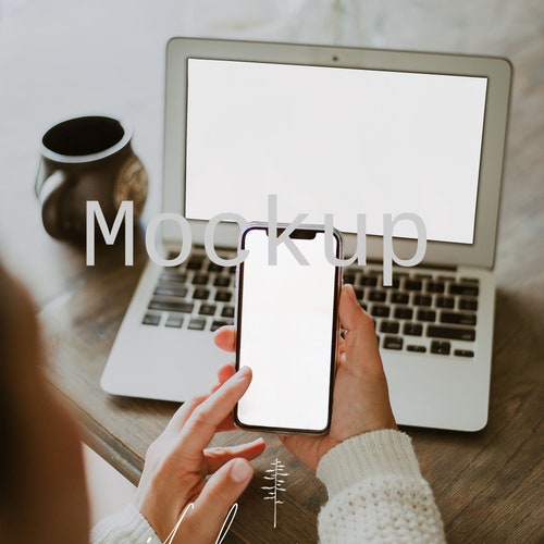 Computer Mockup Iphone Mockup Social Media Mockup Screen - Etsy