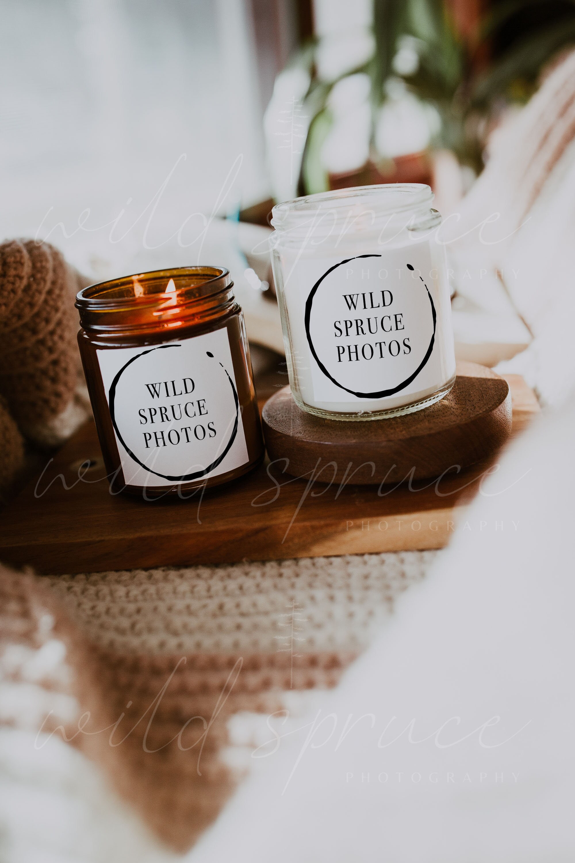 Minimalist Candle Label Mockup, 4x4" Square (digital Download) - Etsy