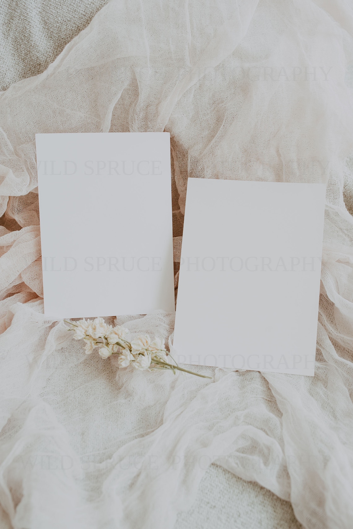 Double 5x7 Invitation Mockup 5x7 Invitation Mockup Wedding - Etsy