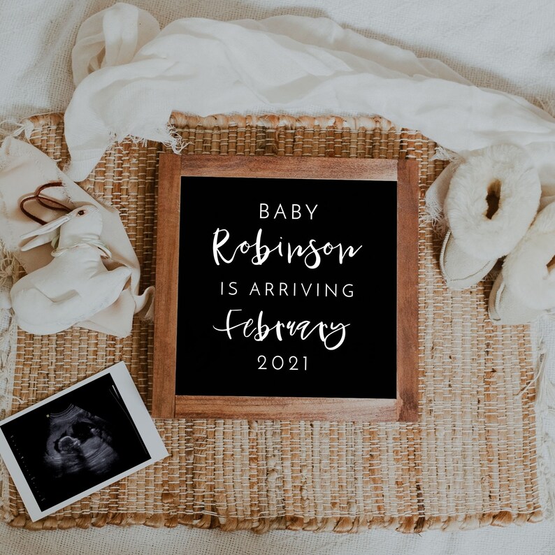Social Media Pregnancy Announcement Announcement Template Etsy