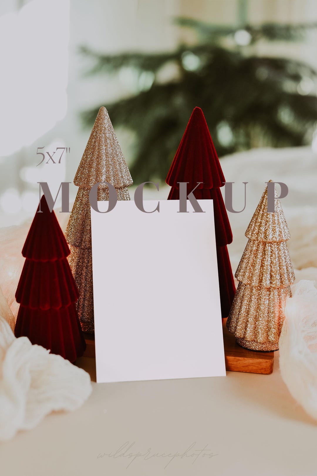 Christmas Card Mockup, Zazzle Card Mockup, 5x7 Zazzle Card Mockup, 5x7 ...