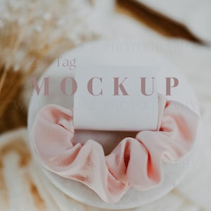 2x4 Scrunchie Mockup, Scrunchie Mockup, Scrunchie Label Mockup, 2x4 ...