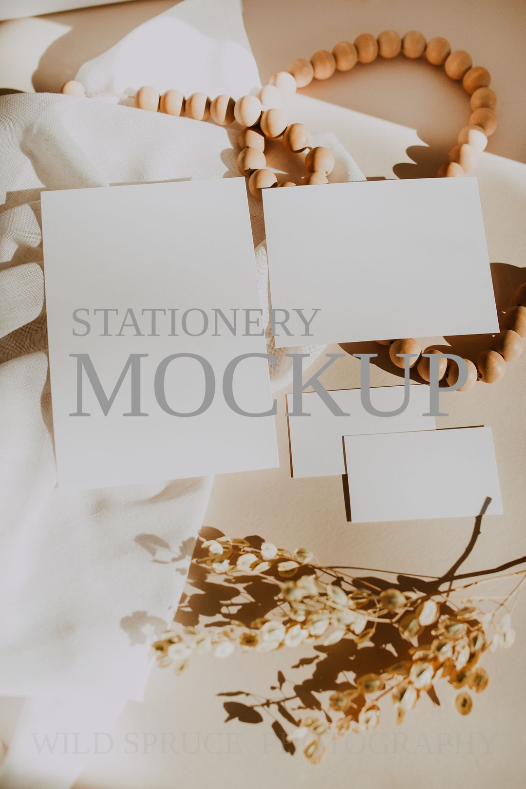 Gender Neutral Baby Shower Mockup, Boho Baby Shower Mockup, Stationery ...