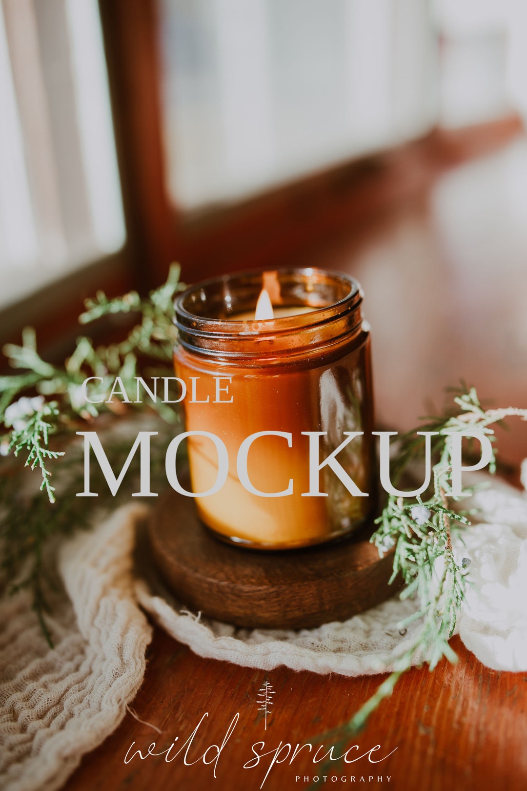 9 Oz Jar Candle Mockup, Amber Glass, Styled Stock Photo (JPEG) - Etsy