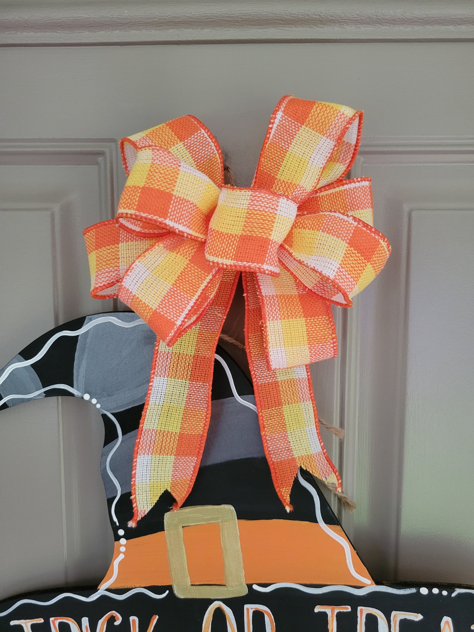 Halloween Door Hanger Candy Corn Door Hanger Witch Door - Etsy