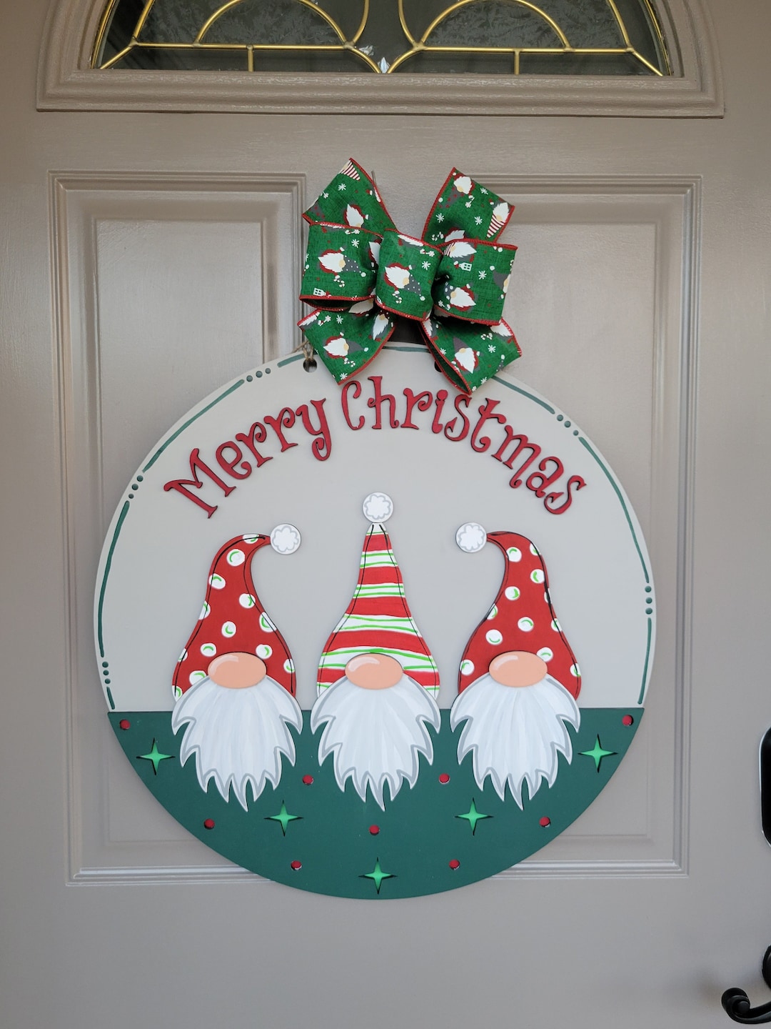 Christmas Door Hanger | Merry Christmas Door Hanger | Gnome Door Hanger ...