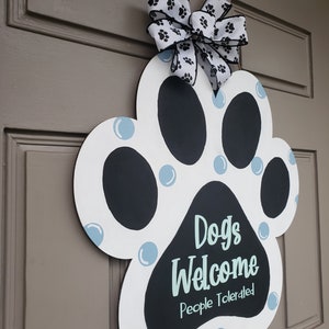 Paw Print Door Hanger Dog Door Hanger Paw Print Decor Dog Sign Paw ...