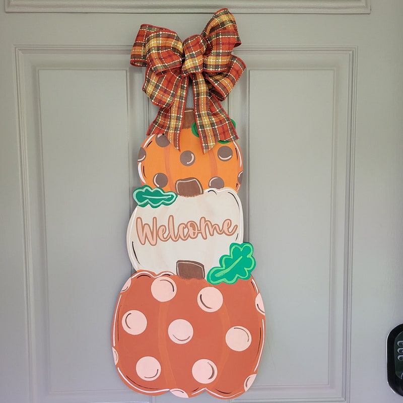 Fall Pumpkin Door Hanger - Etsy
