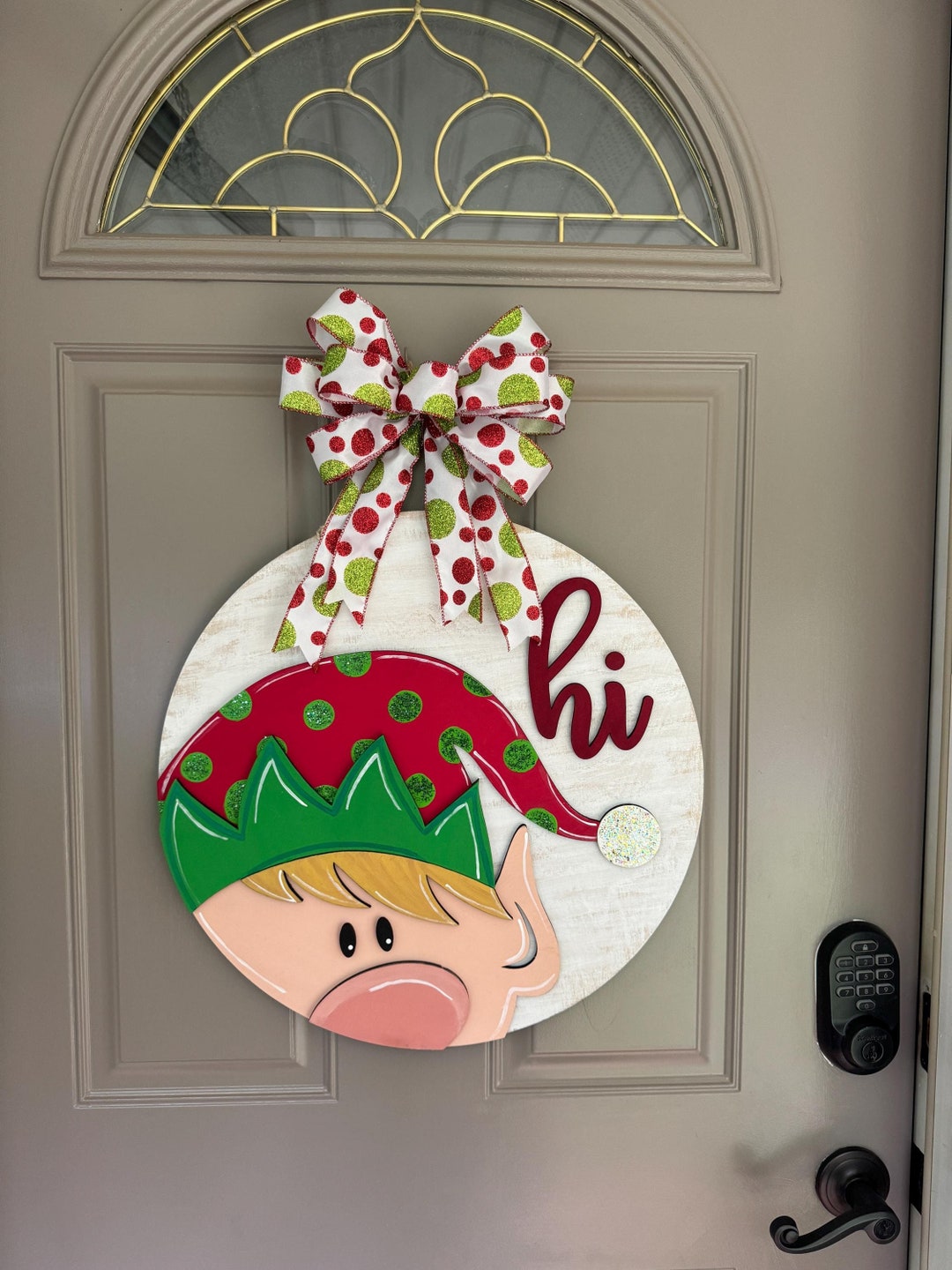 Christmas Door Hanger | Elf Door Hanger | Christmas Decor | Elf Sign ...