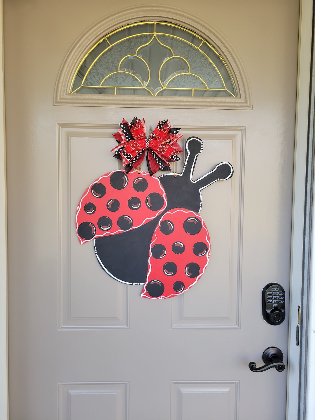 Ladybug Door Hanger | Spring Door Hanger | Summer Door Hanger | Ladybug ...