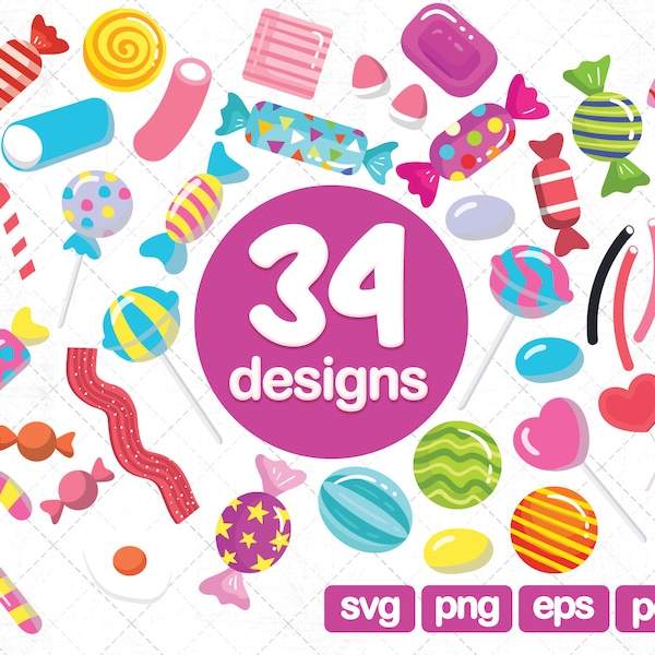 Candy Clipart - Etsy