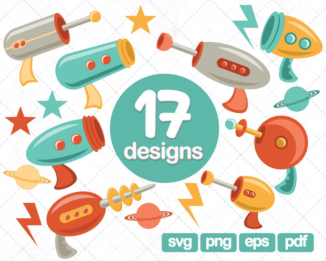 17 Blaster Clipart Blaster SVG Laser Guns PNG - Etsy