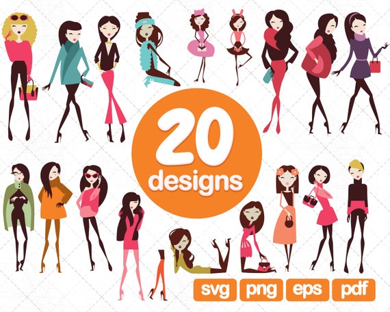 20 Lady Clipart Fashion Clipart Woman Clipart Girl Clipart | Etsy