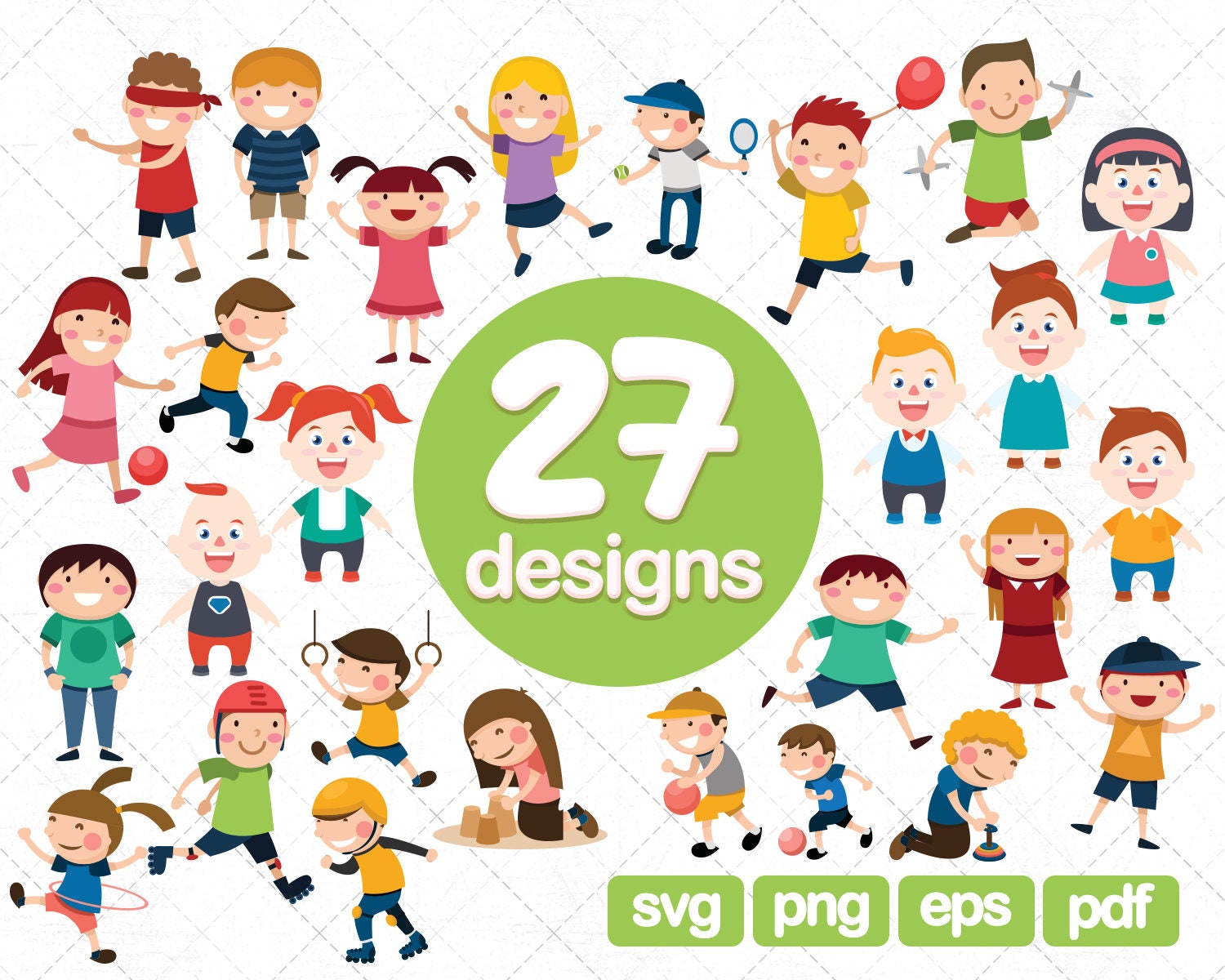 27 Kids Clipart Bundle Girl Clipart Boy Clipart Children - Etsy Canada