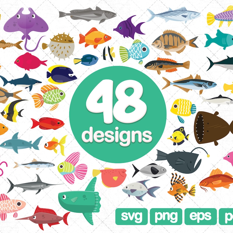 Fish Svg - Etsy