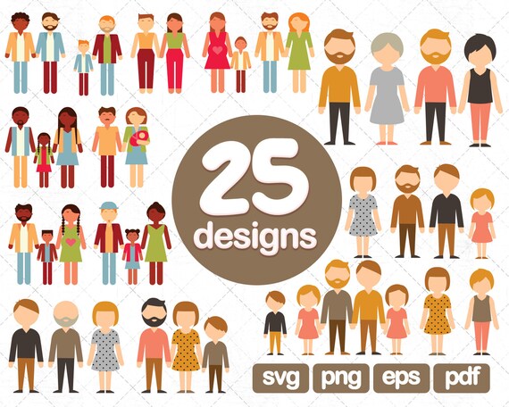 25 Family Clipart Family Clipart Stick Family Svg Dad Mom - Etsy Ireland