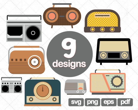 Retro Radio Clipart