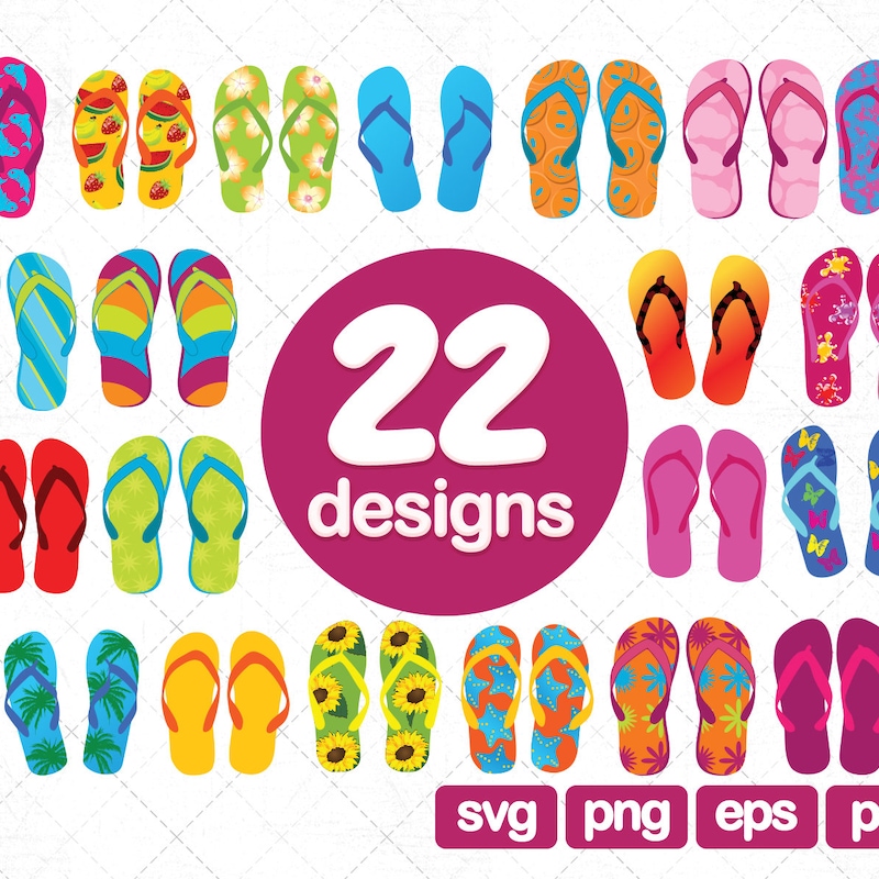 Flip Flop Clipart - Etsy
