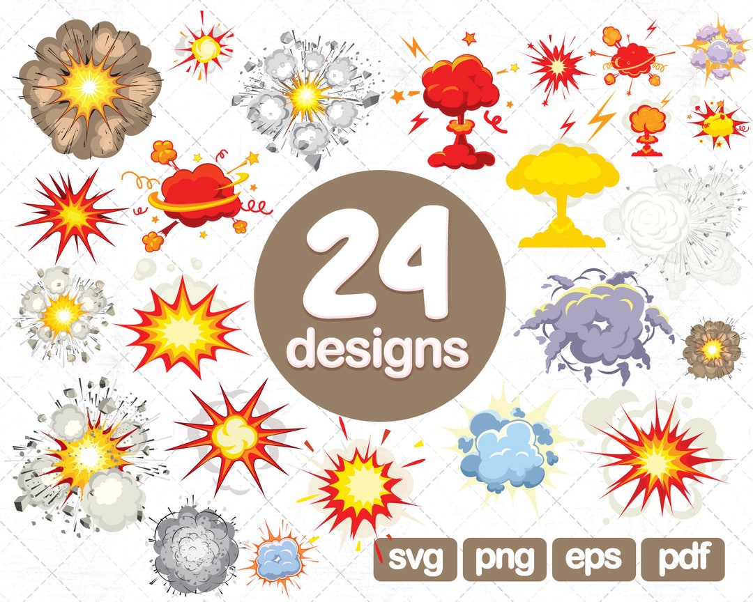 24 Explosion Clipart SVG Collections, Nuclear Explosion Png, Bomb ...