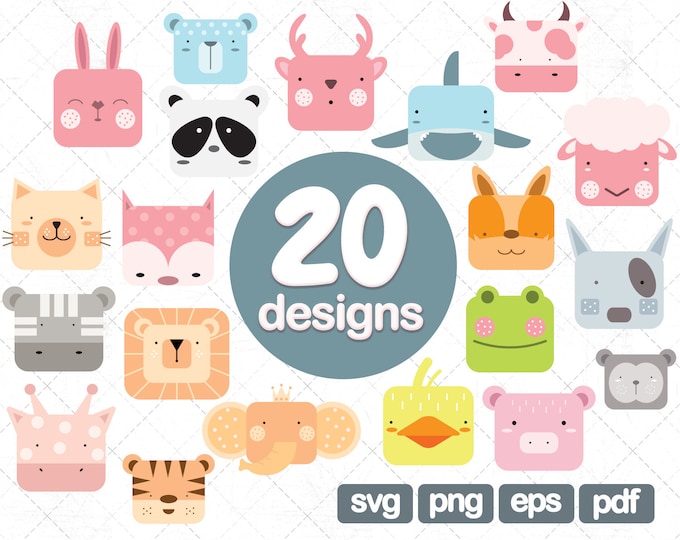 Baby Animal Clipart Bundle / Safari Animals / Woodland Animals / Farm ...