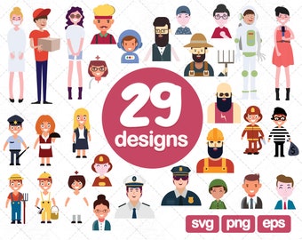 Careers Jobs Watercolor Clipart COMMERCIAL 15 (Instant Download) - Etsy