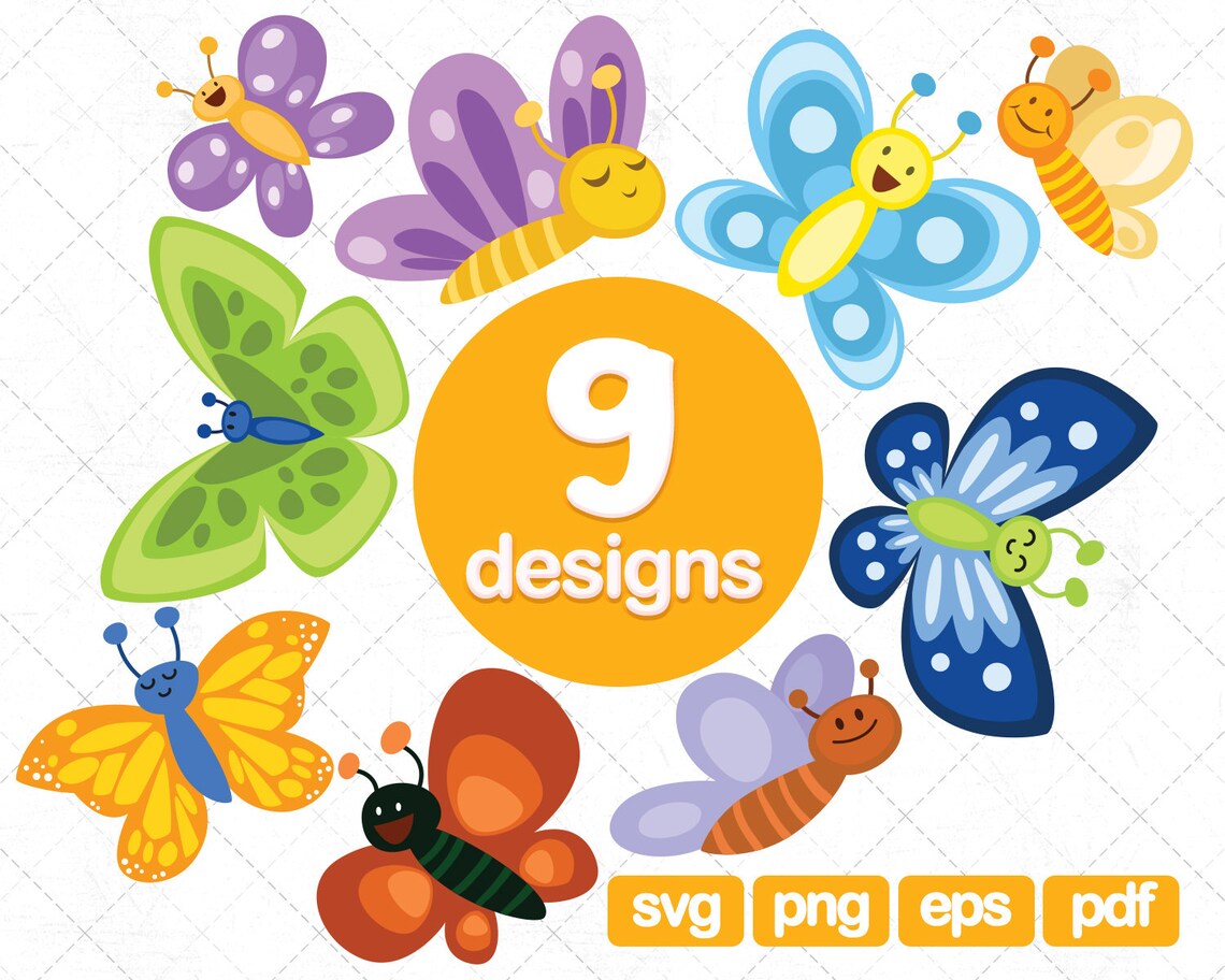 9 Butterfly Png Butterflies Clipart Vintage Cipart - Etsy