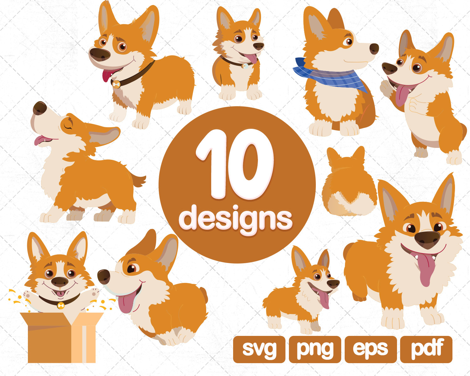 Cute Corgi Clipart Dog Breed Clip Art Graphic By Inkley, 53% OFF