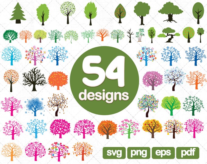 Tree Svg, Family Tree Svg File, Tree Clipart, Tree Vector, Swirly Tree ...