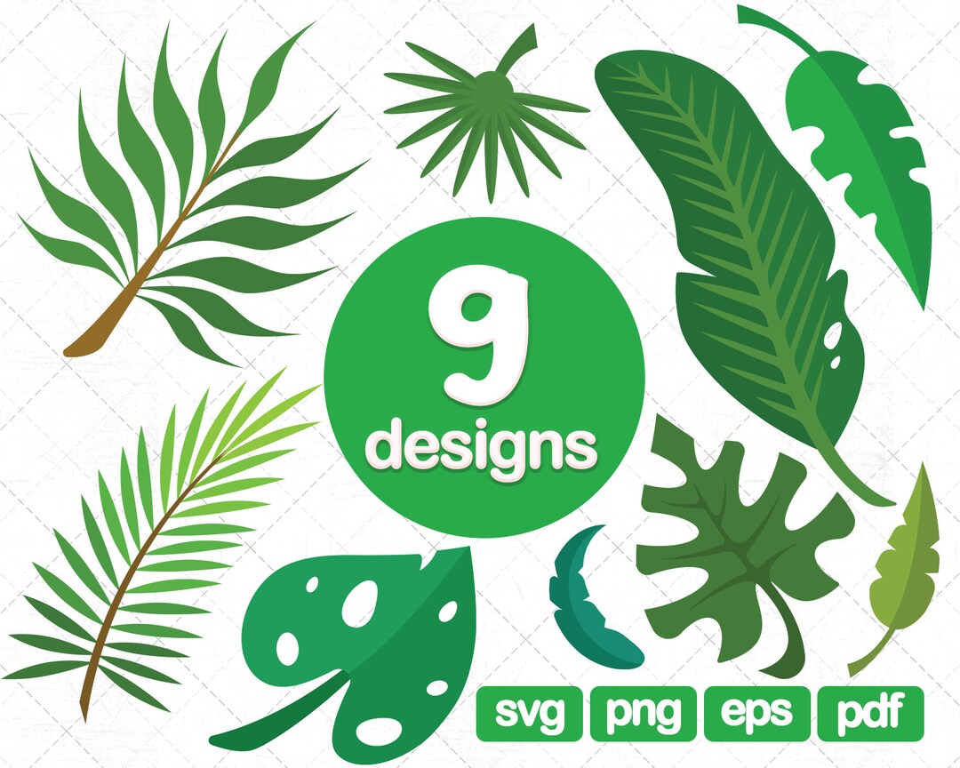 9 Leaves Clipart Design Png Images, Leaf Clipart, Greenery Clipart ...