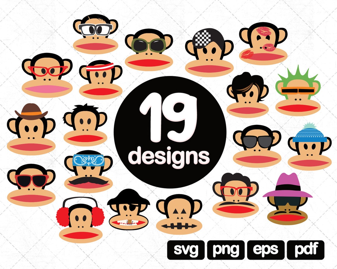 19 Monkey Face Clipart Bundle - Etsy