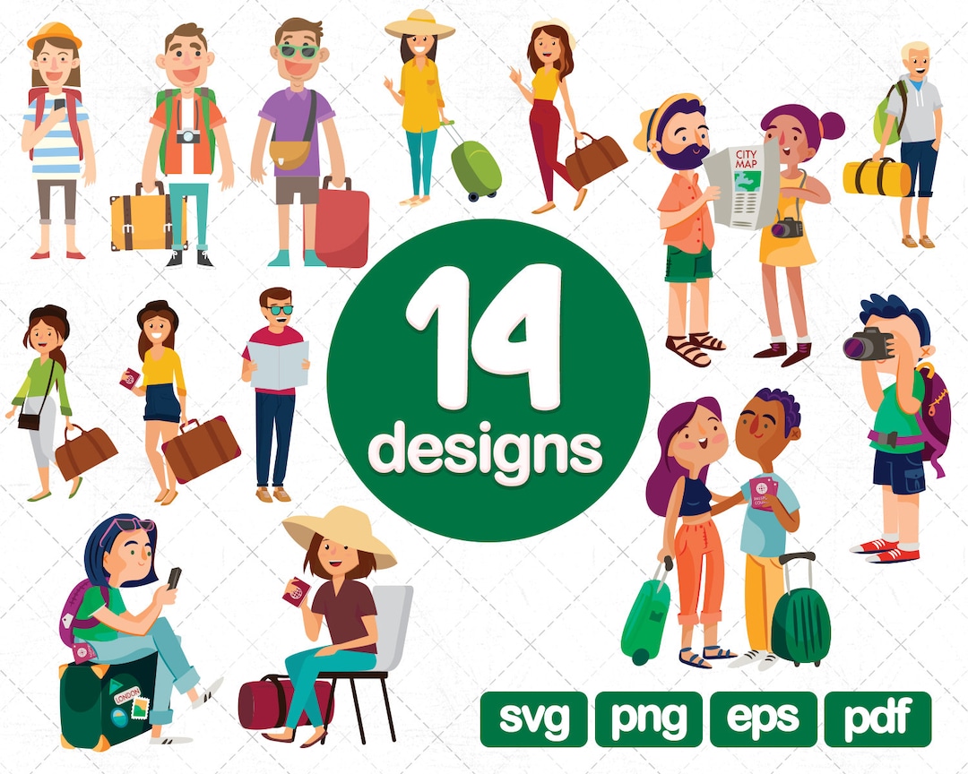 14 - Travel People, Vacation Clipart, Summer Clipart, Adventure Clipart ...