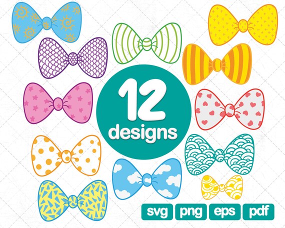 12 Bows Clipart SVG Fashion Clipart Birthday Party Clipart - Etsy