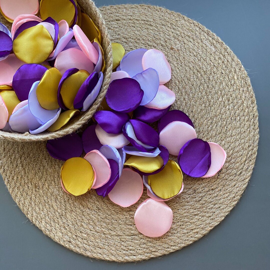 Tangled Purple Gold Pink Dark Purple Petals. Artificial - Etsy